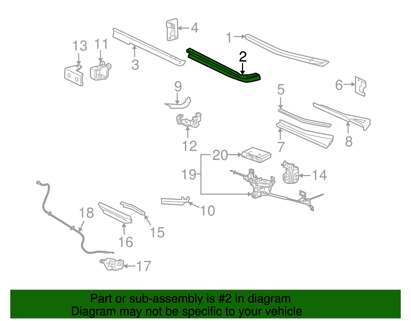 1997-2008 GM Center Track 15951099 | Capital Chevy Parts
