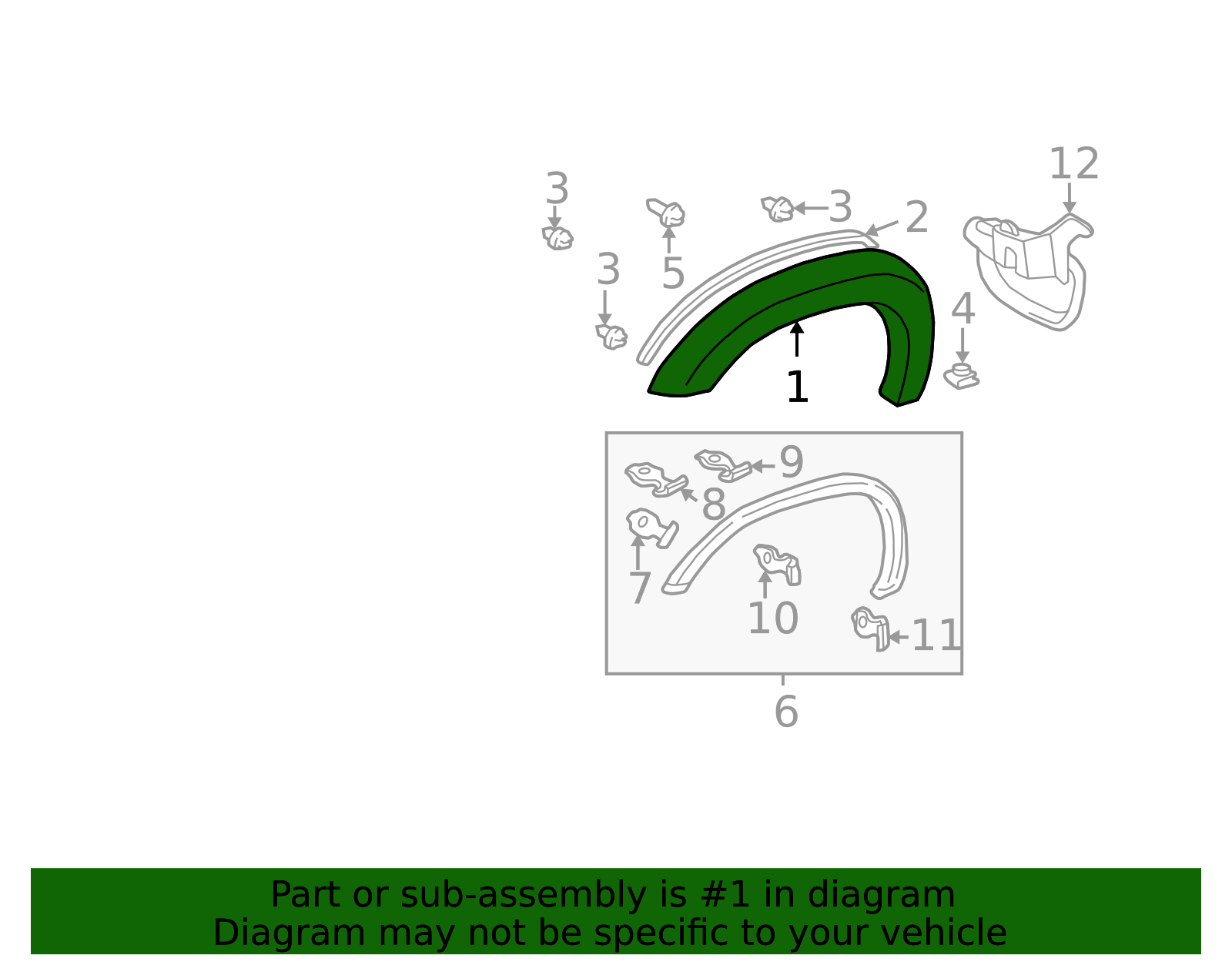 75871-0C902 - 2000-2006 Toyota Tundra - Fender Flare (Right, Front ...