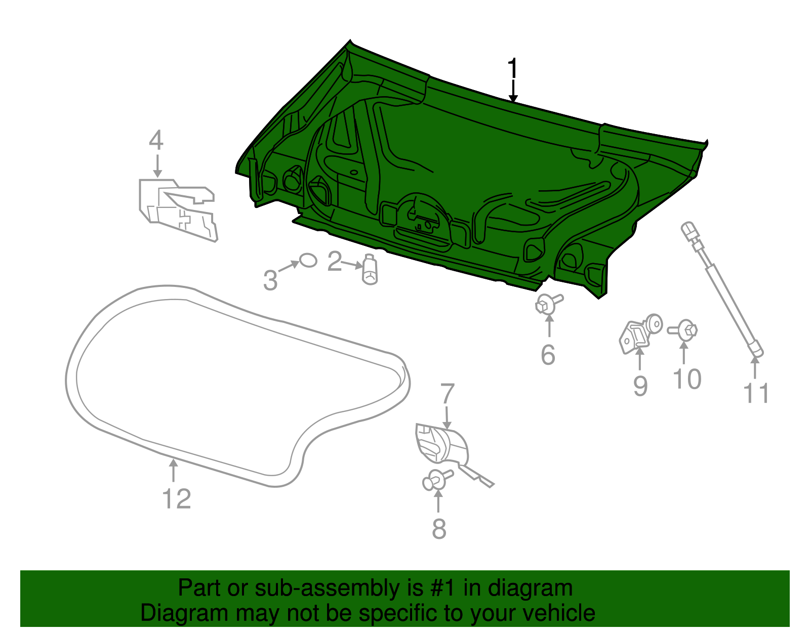 2008-2023 Dodge Challenger Decklid 68660722AA | Mopar Parts Canada