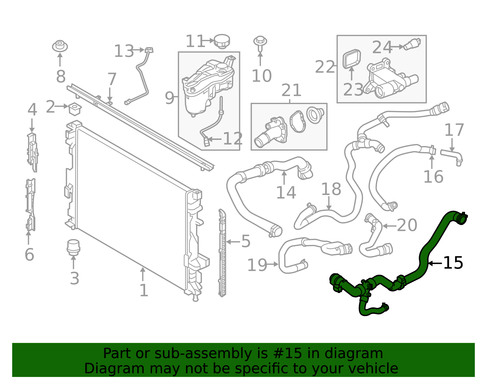 LR094507 - Lower Hose - 2014-2017 Land-Rover | Land Rover Lake Bluff