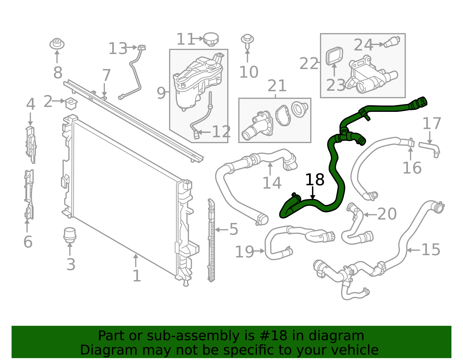 Genuine OEM Upper Hose Part# LR094509 Fits 2012-2017 Land Rover: Up To ...