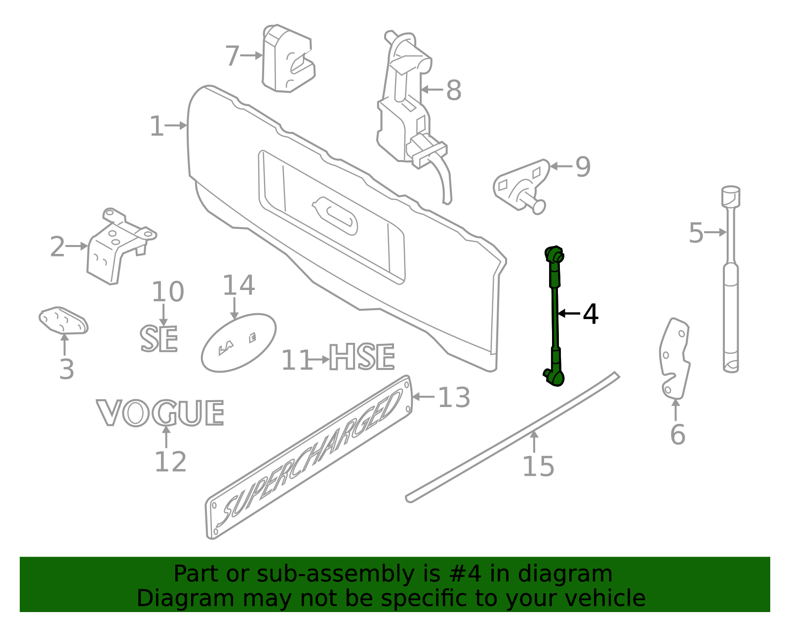 2003-2012 Land Rover Range Rover Strap LR038051 | OEM Parts Online