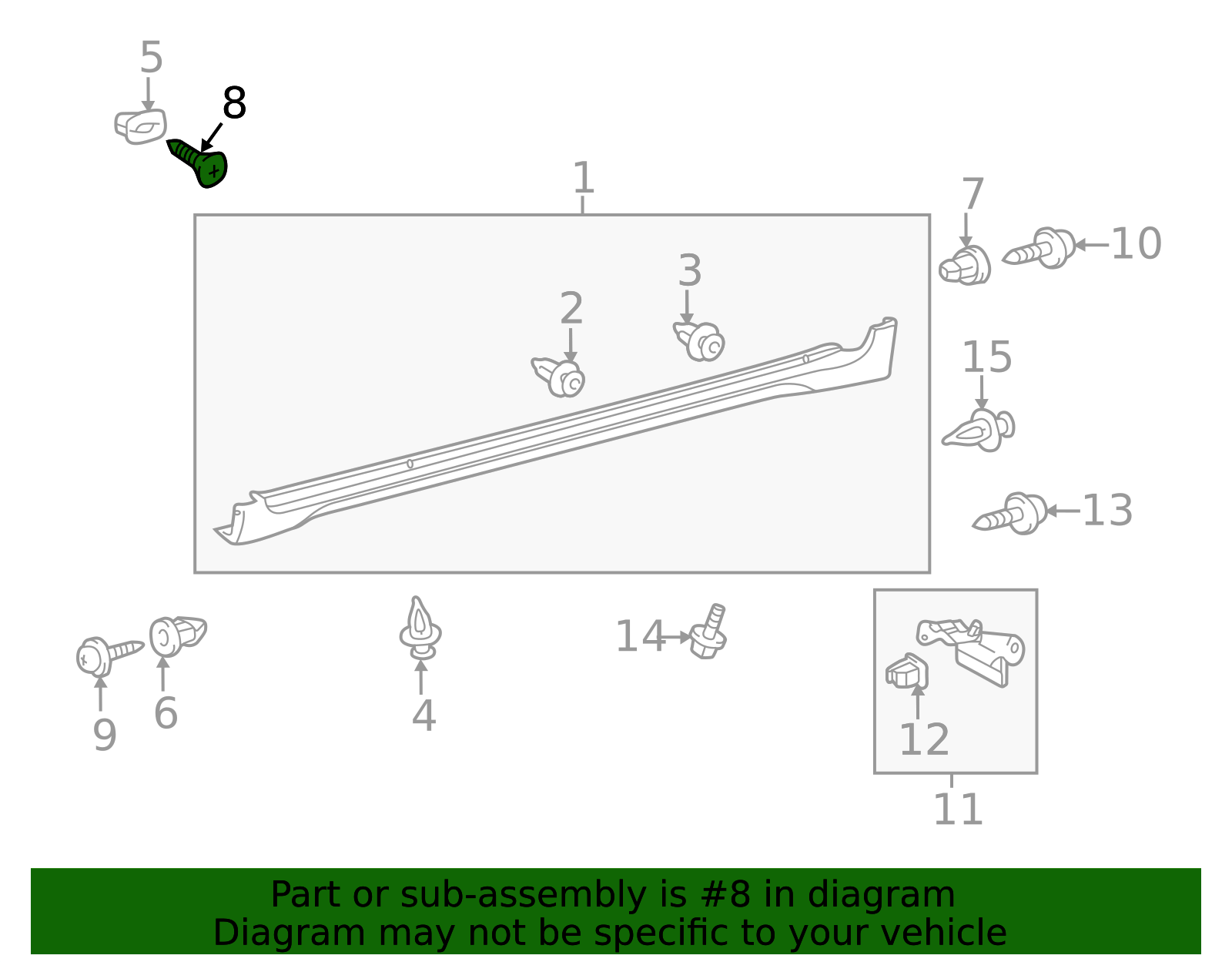 90162-A0001 - Rocker Molding Screw - 2007-2025 Toyota | OEM Genuine ...