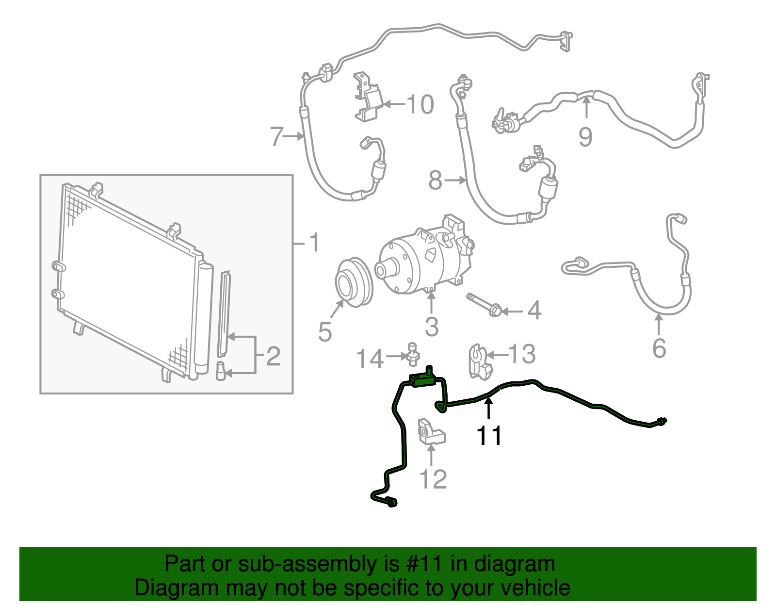 Genuine Toyota Liquid Line part# 88716-07130 for 2006-2007 Toyota ...
