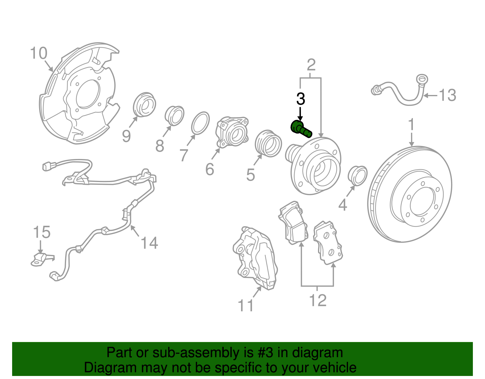 Genuine Toyota Hub Assembly Wheel Stud part# 90942-02081 for 2013-2025 ...