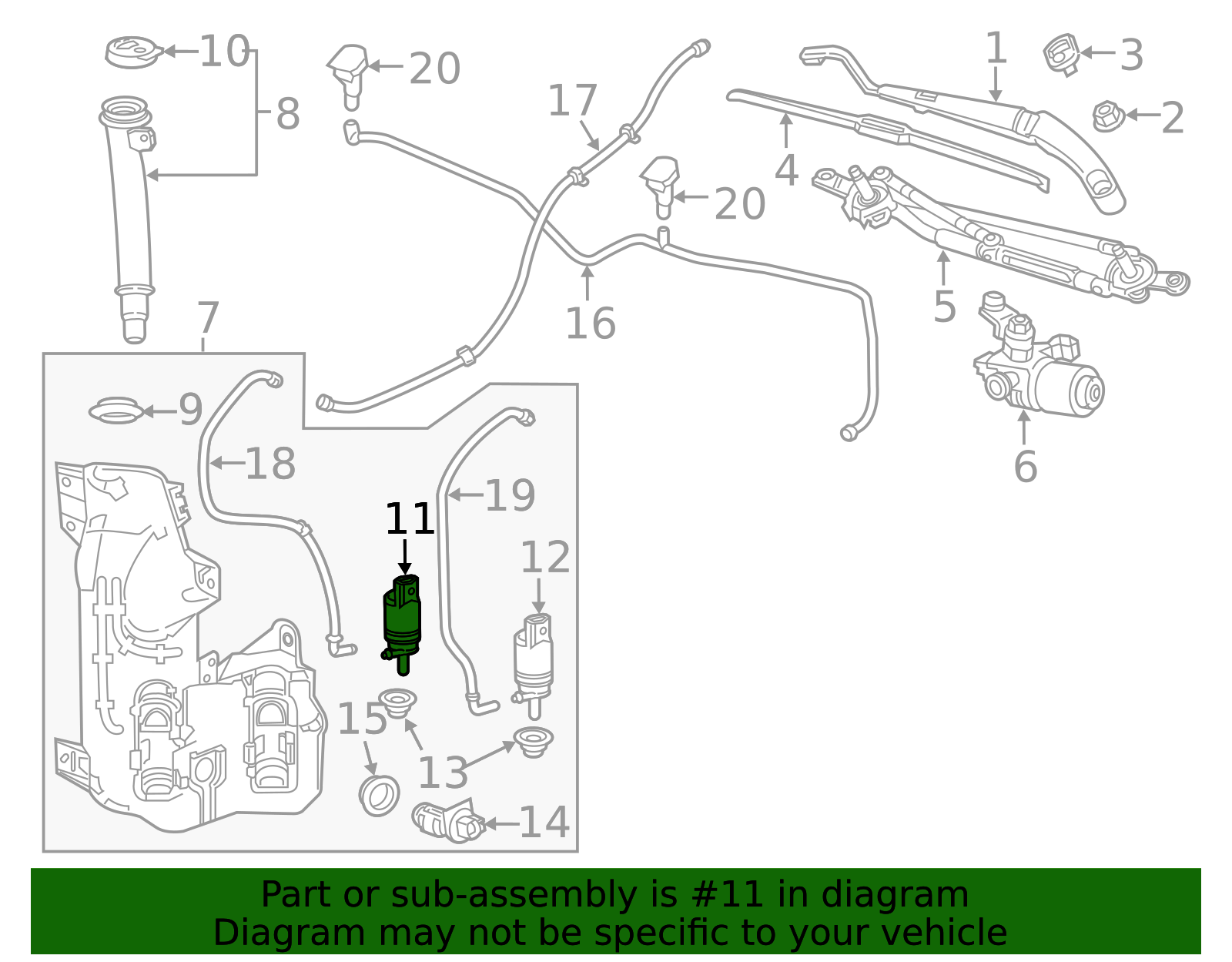 2021-2025 GM Windshield Washer Pump 13514504 | Capital Chevy Parts