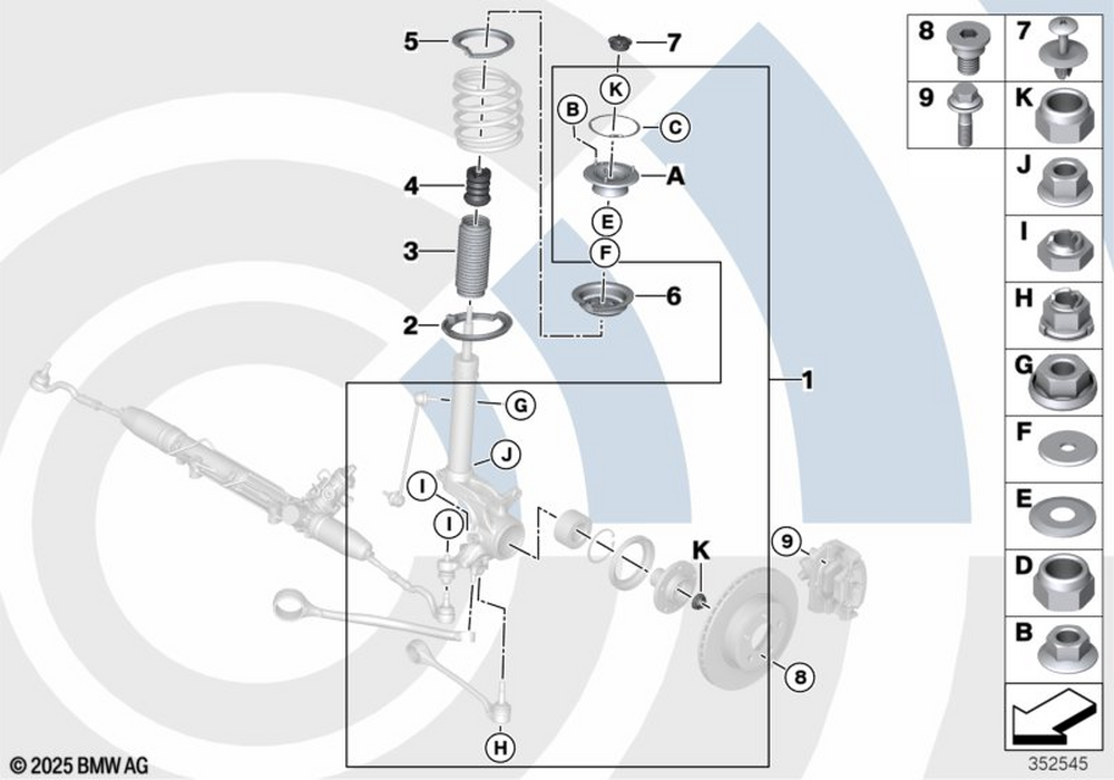 31303413342 - BMW Additional Shock Absorber, Front 2003-2010 BMW ...