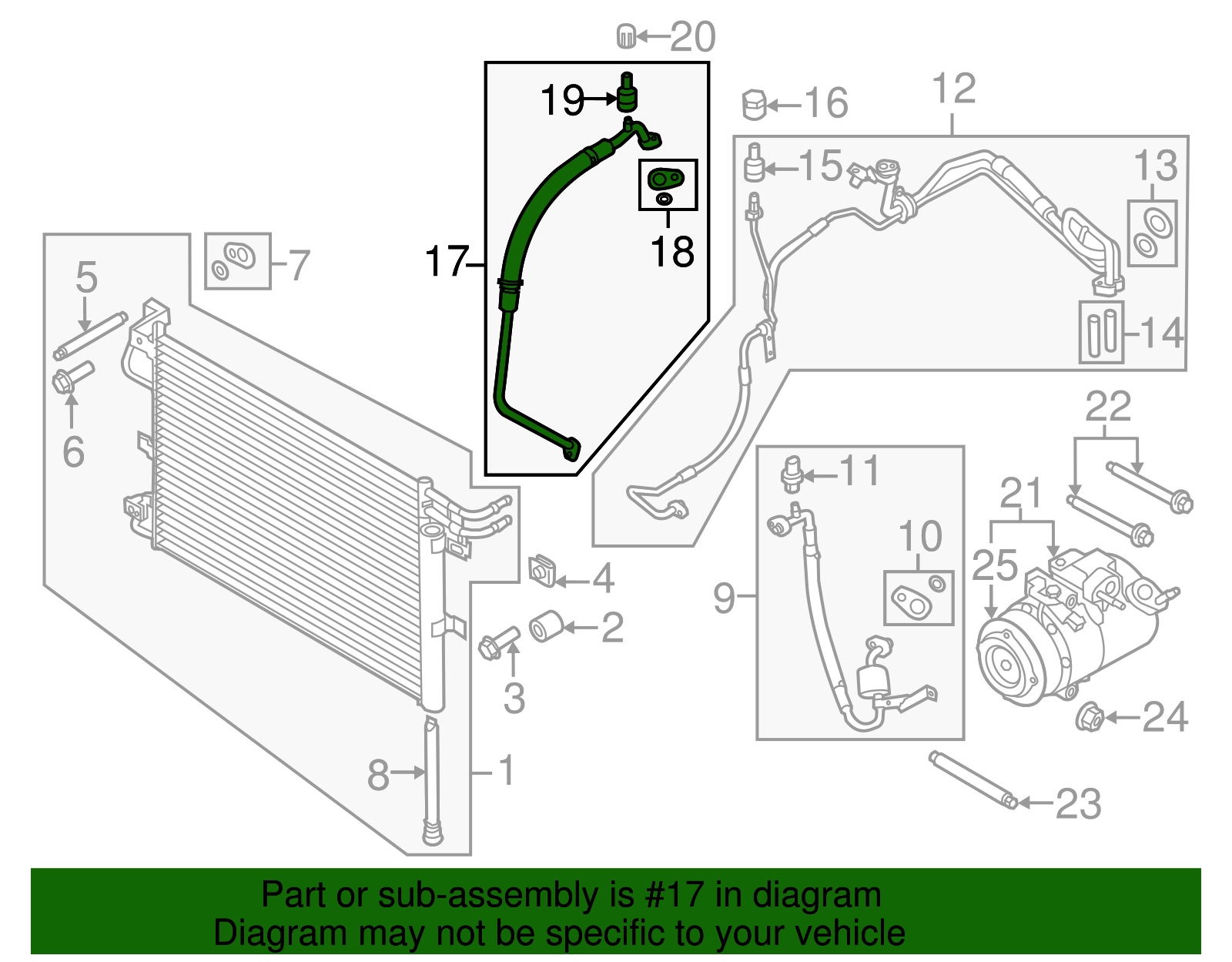 Genuine OEM Ford Part - A/C Refrigerant Suction Hose BB5Z-19867-B ...