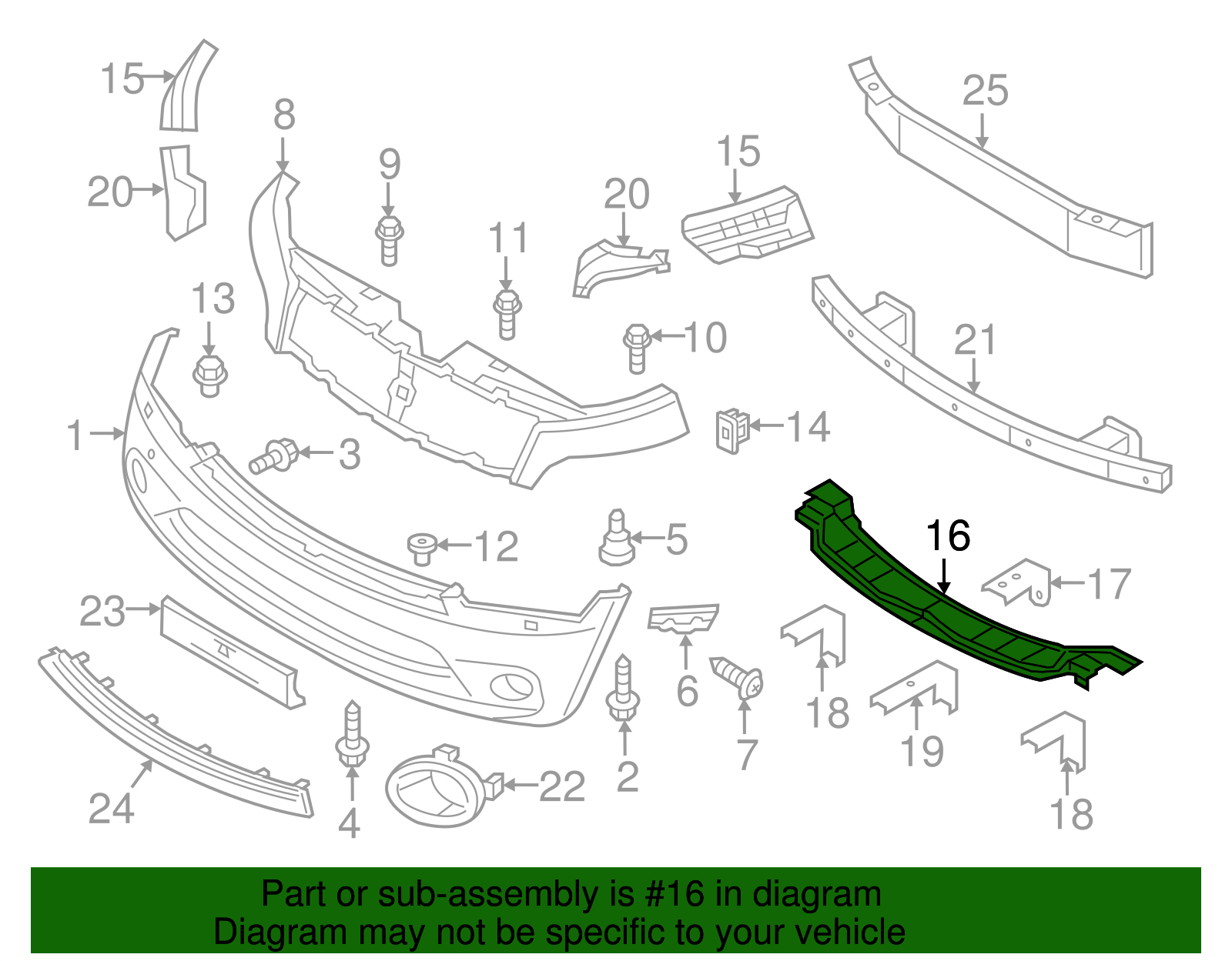 62290-1LA0A (622901la0a) - 2011-2017 Infiniti Upper Retainer | Infiniti ...