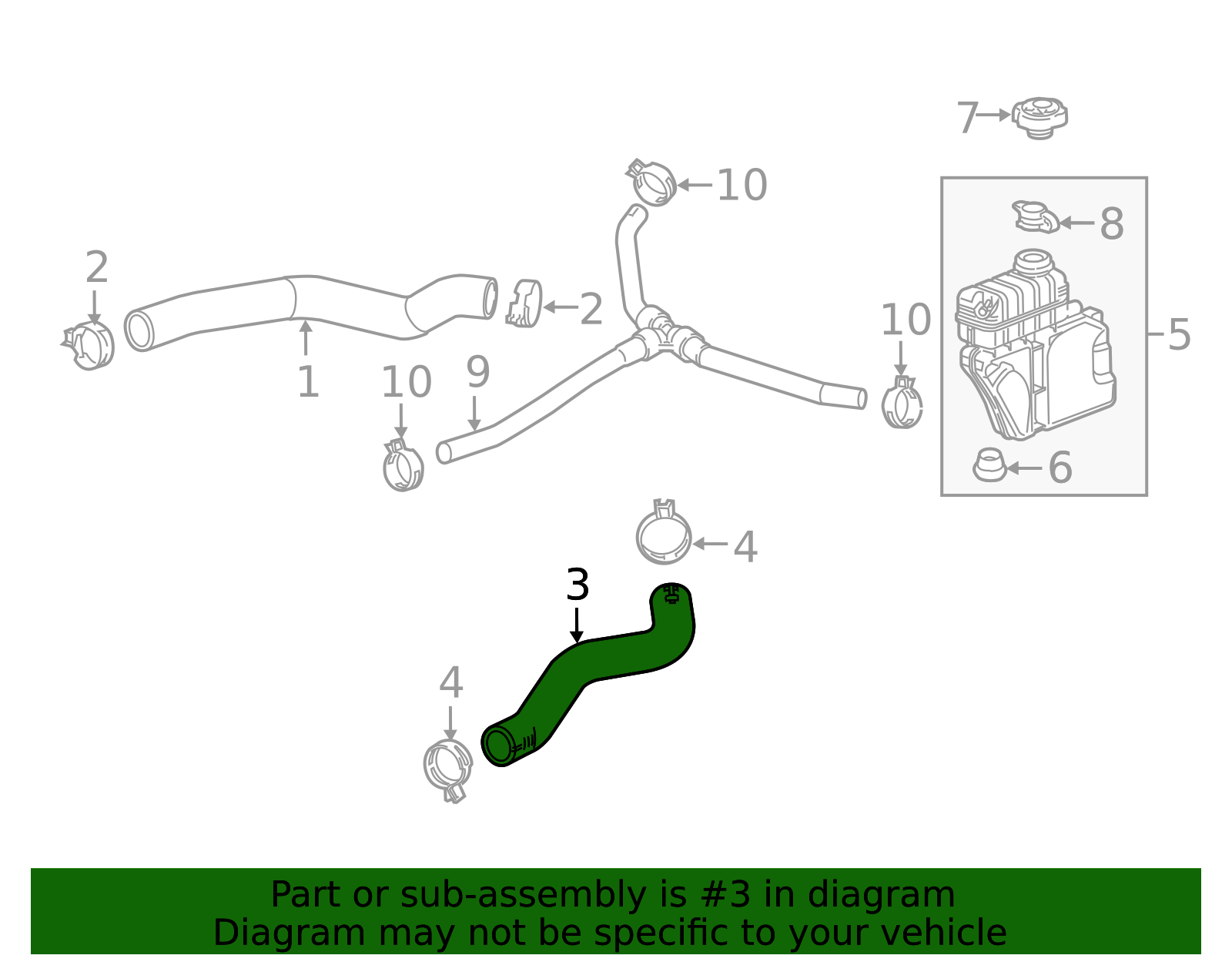 84016172 - 2016-2024 GM - Radiator Outlet Hose | My GM Part
