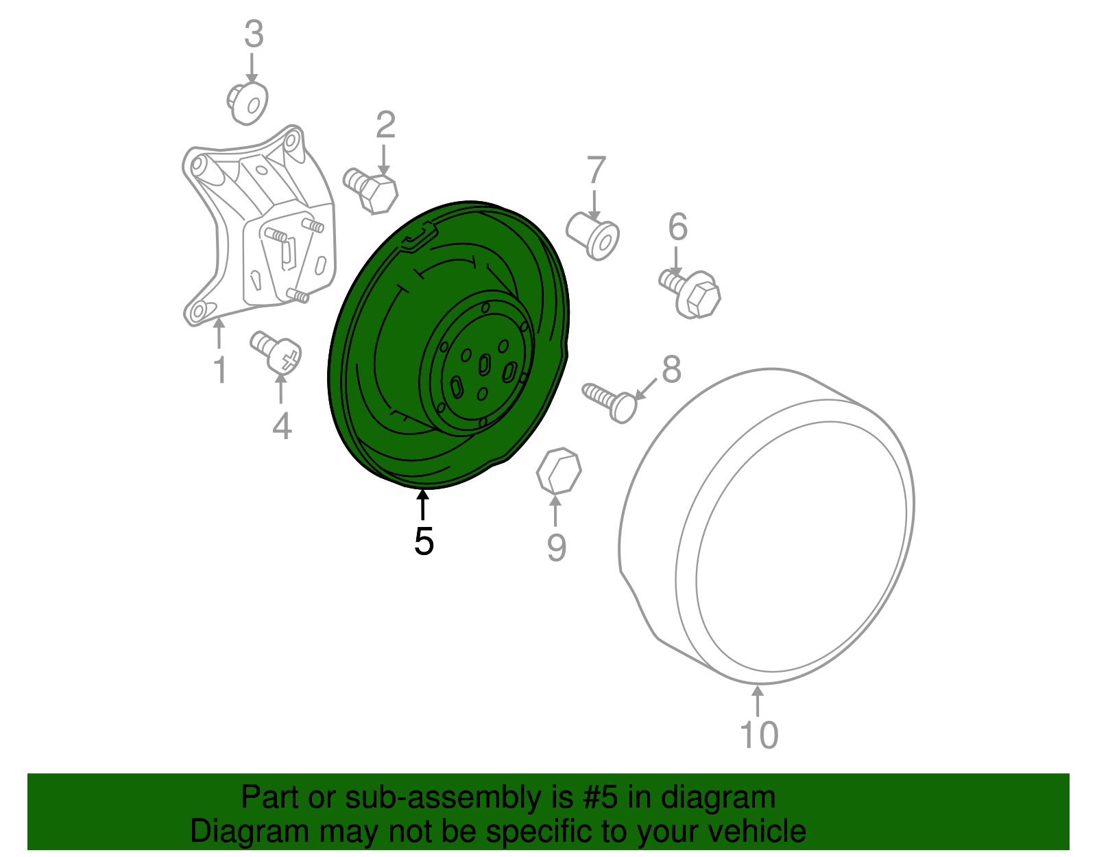 2009-2012 Toyota RAV4 Spare Tire Cover 64773-0R011 | Toyota Parts Center