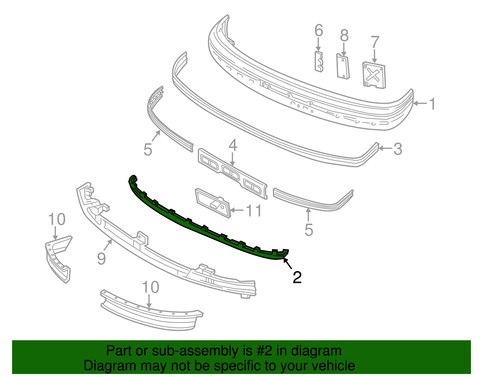 Genuine OEM Ford Part - Valance Panel F2TZ-17626-A | Genuine OEM Ford ...