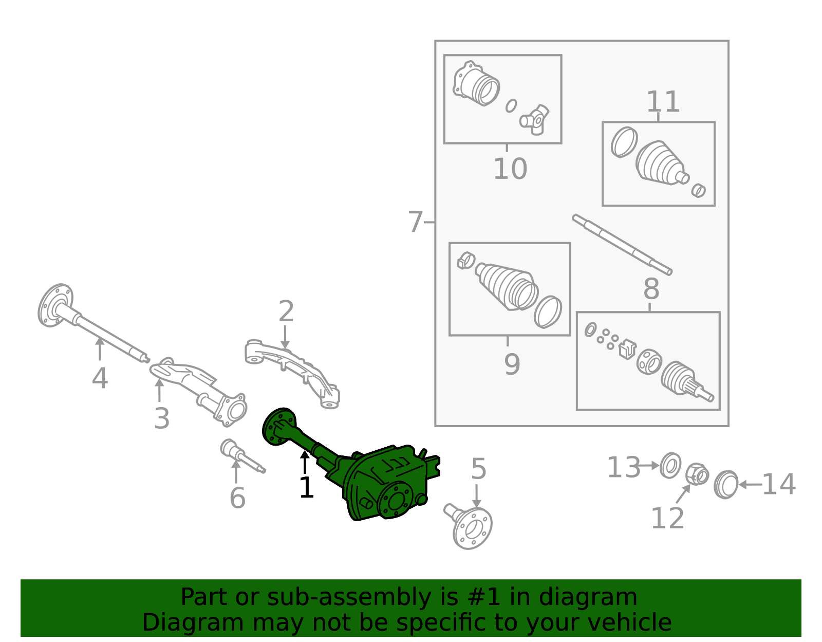 2015-2020 GM Front Axle 23312177 | TascaParts.com