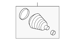 2010-2020 GM Front Wheel Half-Shaft Tri-Pot Boot Kit with Clamps and ...