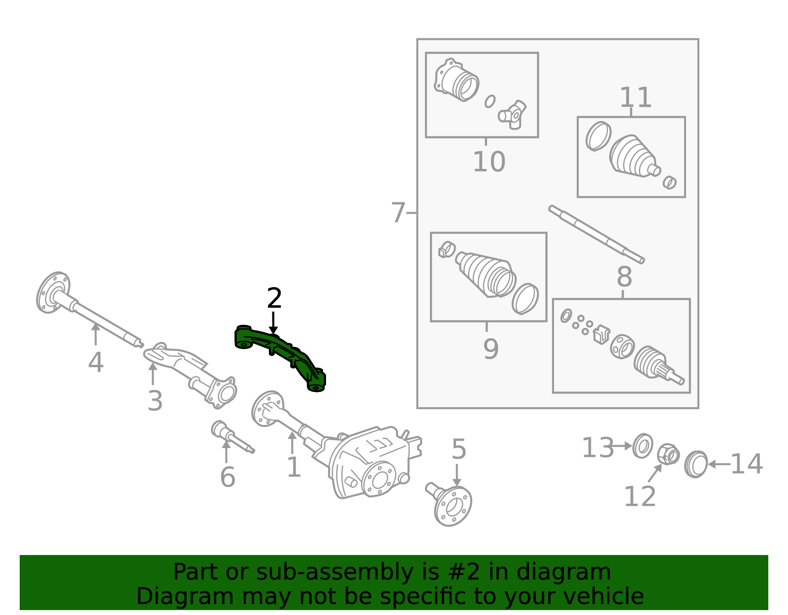 2007-2020 GM Front Driver Side Differential Carrier Bracket 23104736 GM ...