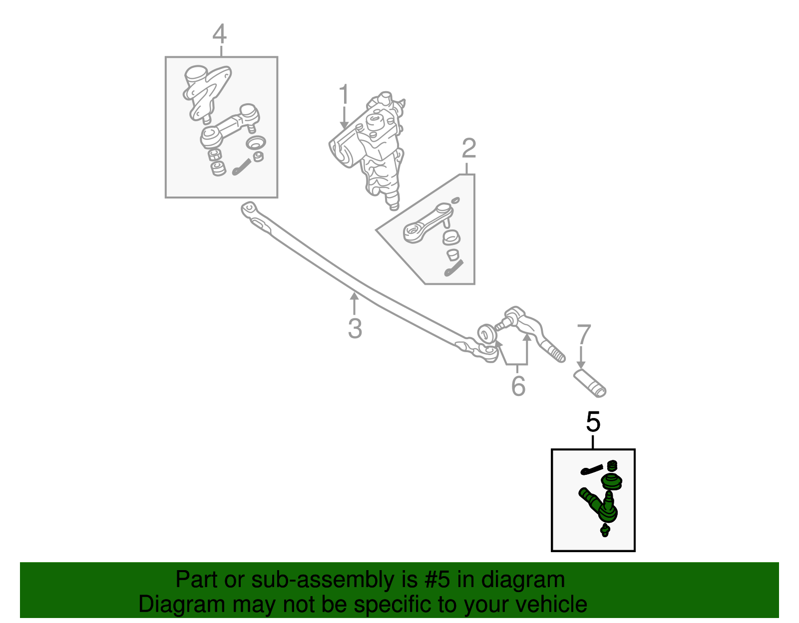 1992-2004 Mitsubishi Outer Tie Rod MB831043 | Mitsubishi Parts ...