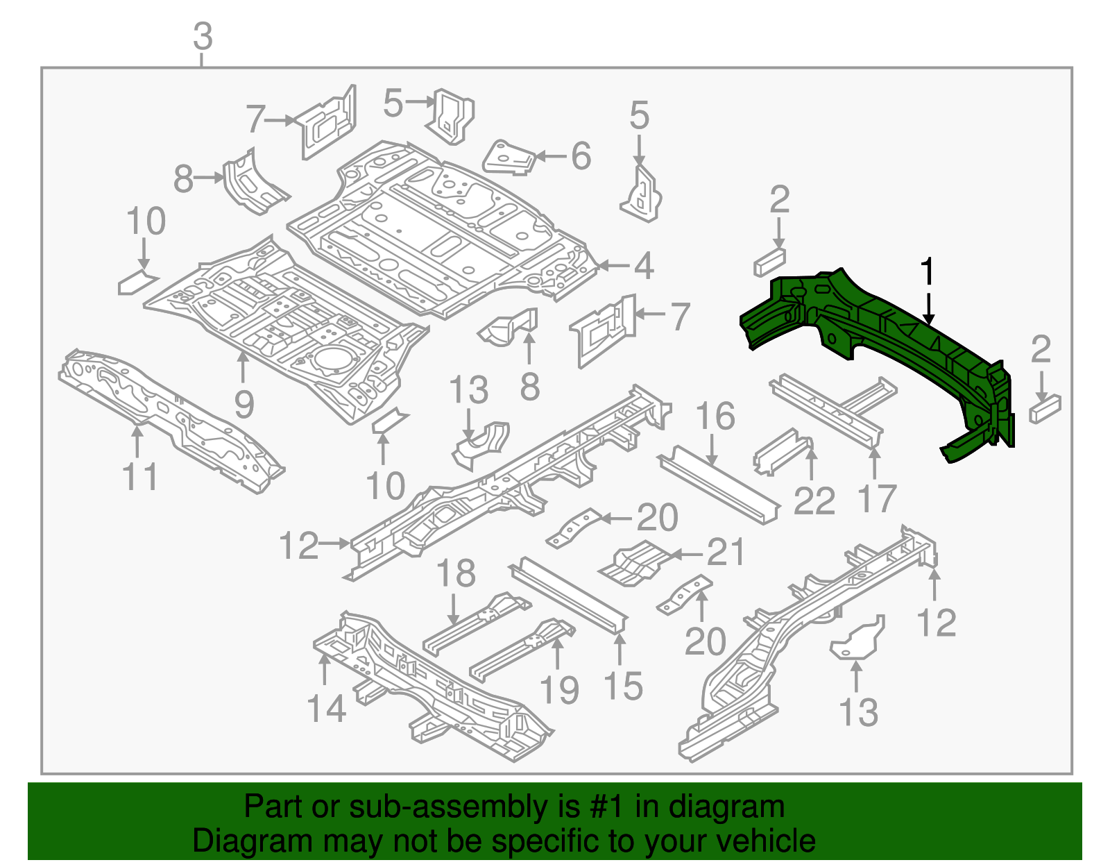 65910-C6001 - Rear Body Panel 2017-2020 Kia Sorento | Kia.Parts Store