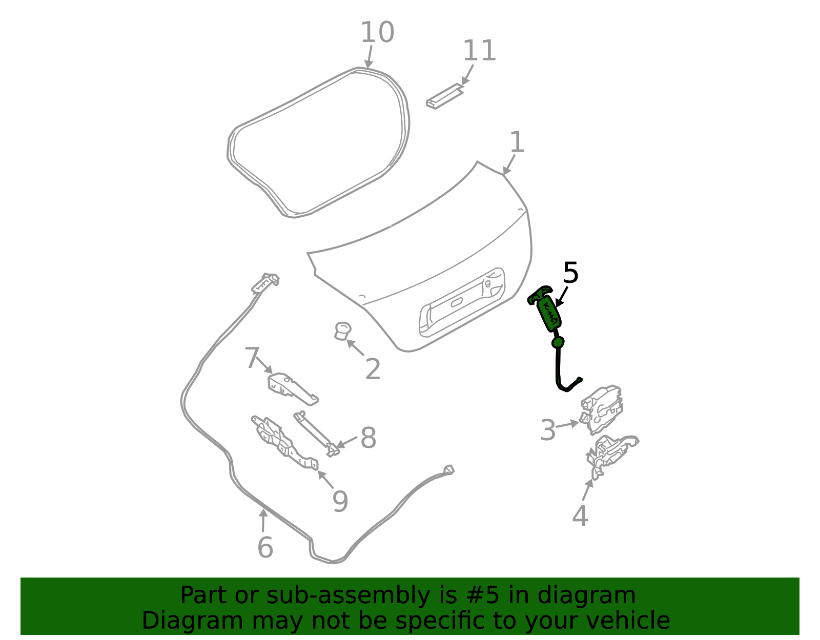 84690-7Y000 - Deck Lid Release Lever 2004-2014 Nissan | Official Nissan ...