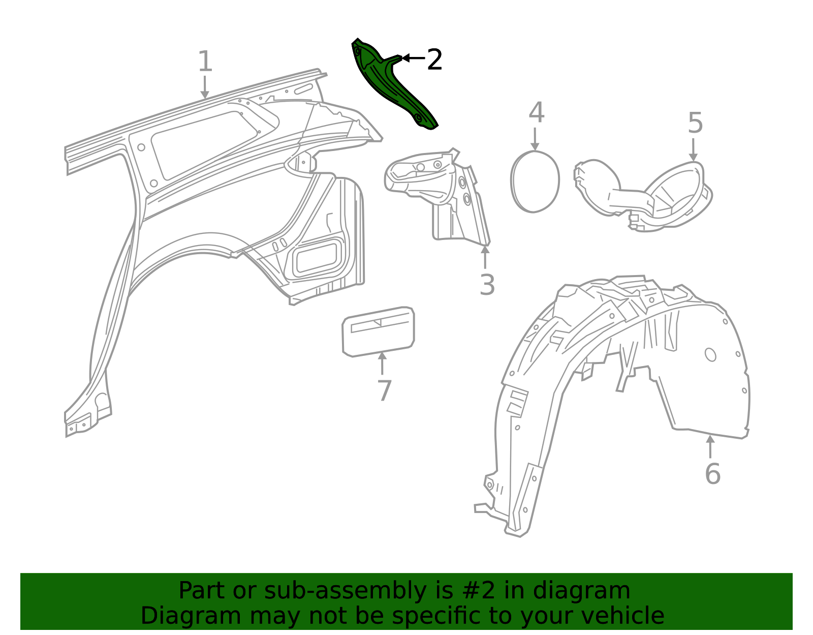 2018-2024 Buick Enclave Passenger Side Body Side Outer Rear Panel Drain ...