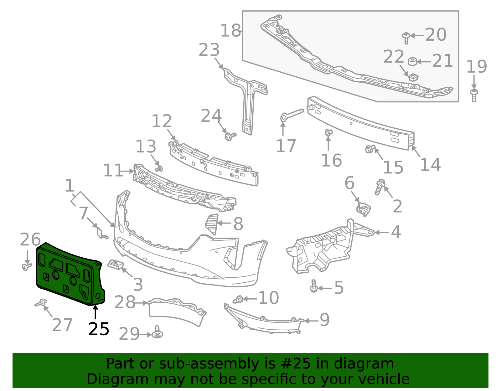 84606321 - High-Quality Front License Plate Bracket for 2020-2025 ...