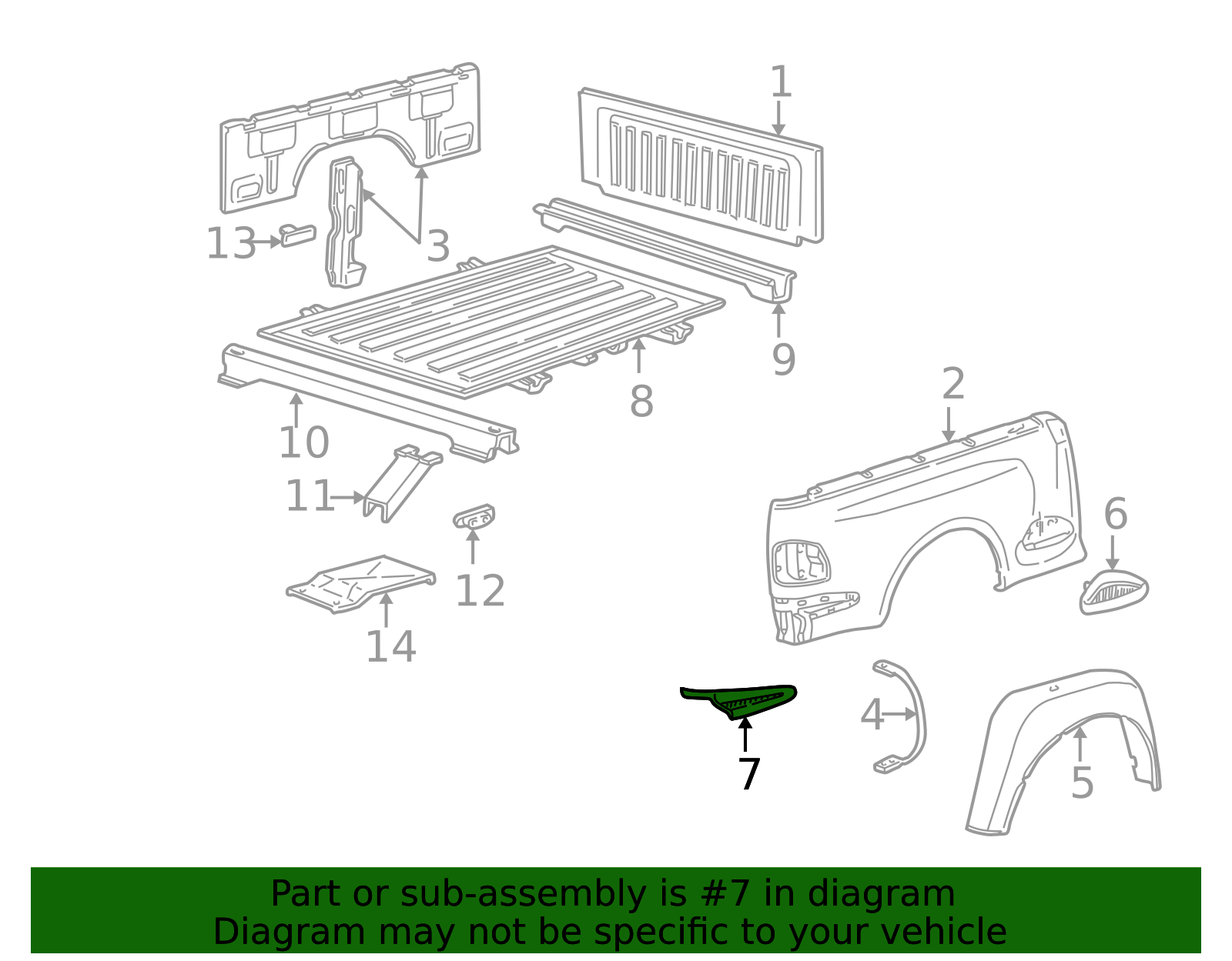 1997-2004 Ford 1997-2004 Ford F150 Flareside Right Passenger Side Bed ...