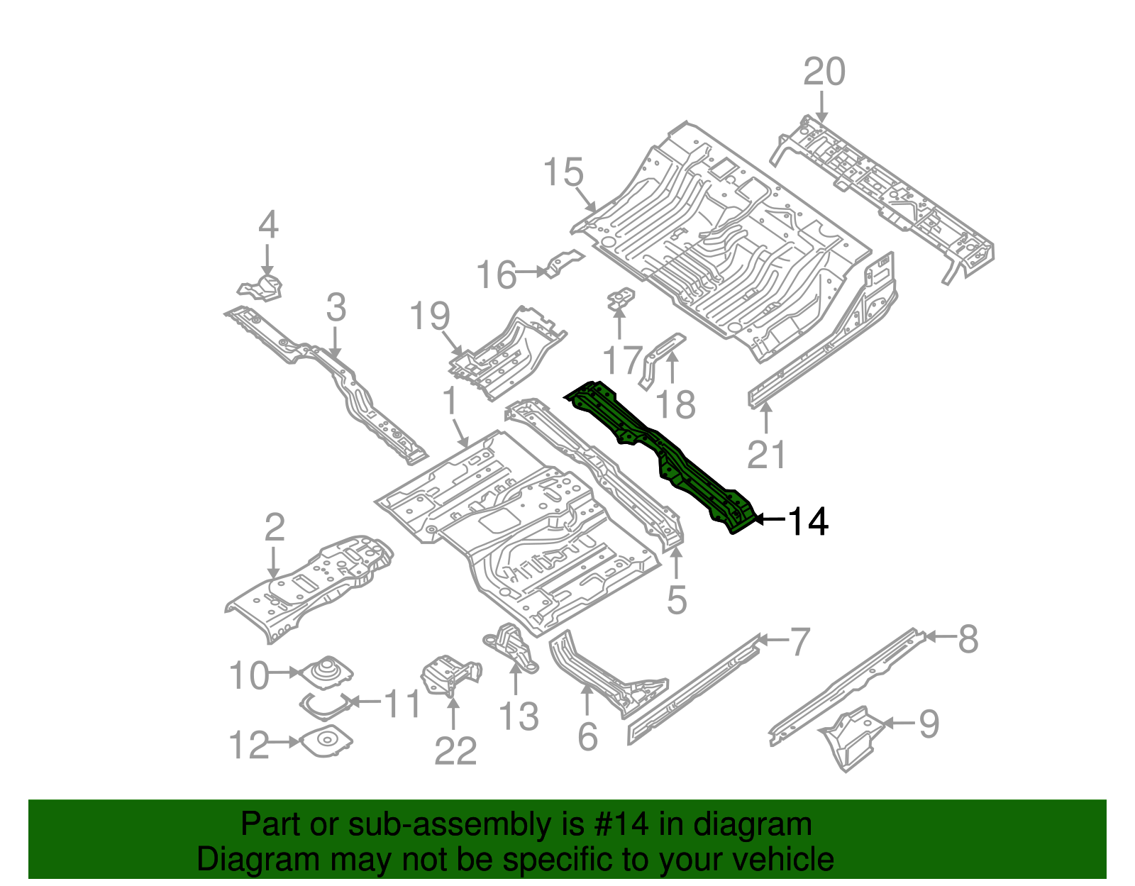 745F0-EA030 - Rear Cross-Member - 2005-2023 Nissan | Nissan OEM Parts ...