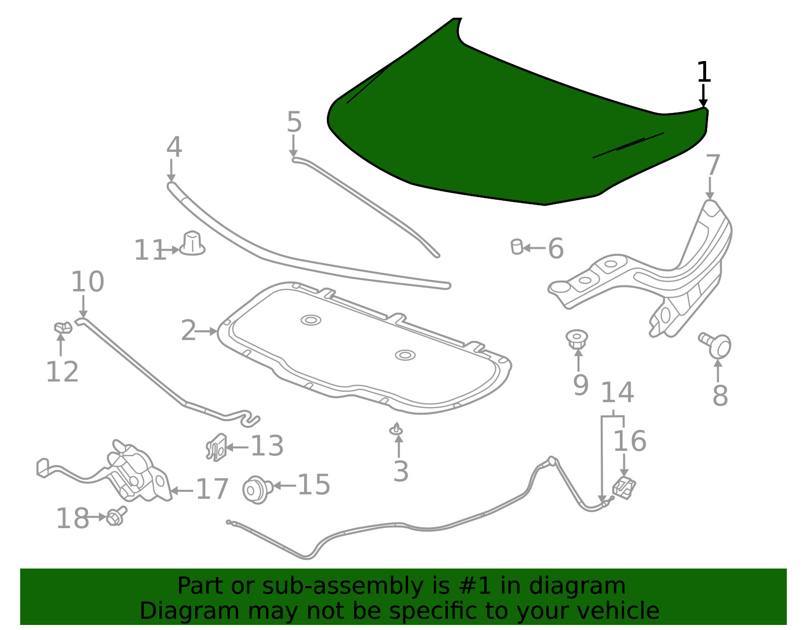 42775040 - Hood 2020-2025 Buick Encore GX | GM Parts Center