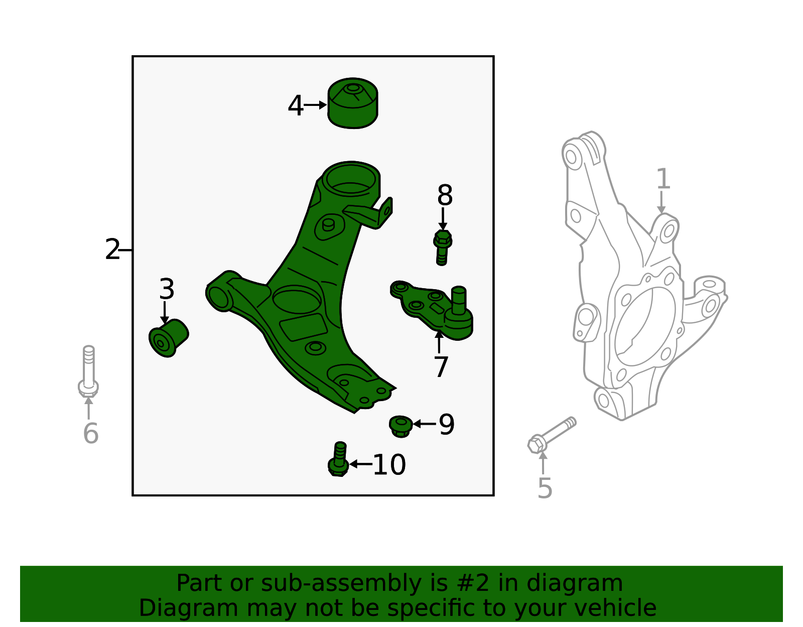 Genuine Lower Control Arm for 2019-2020 Hyundai Santa Fe | Part# 54501 ...