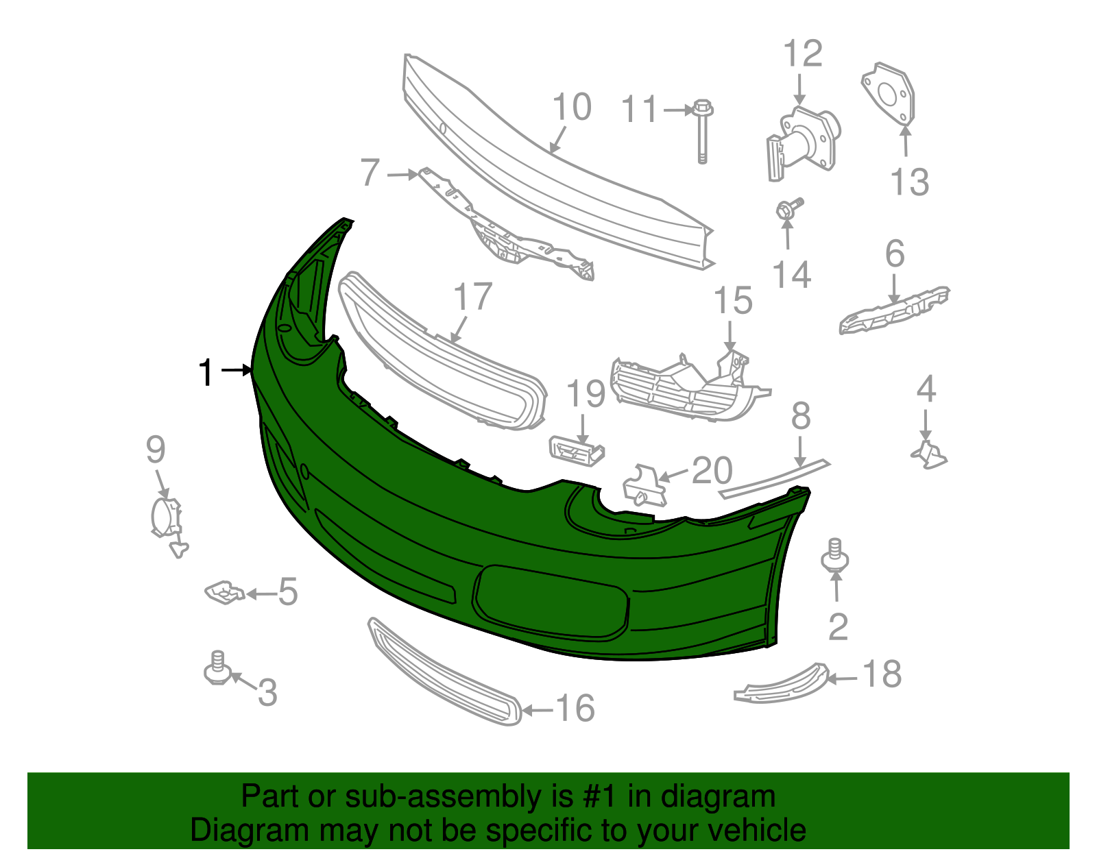 2005-2008 Porsche Boxster Bumper Cover 987-505-191-45 | OEM Parts Online