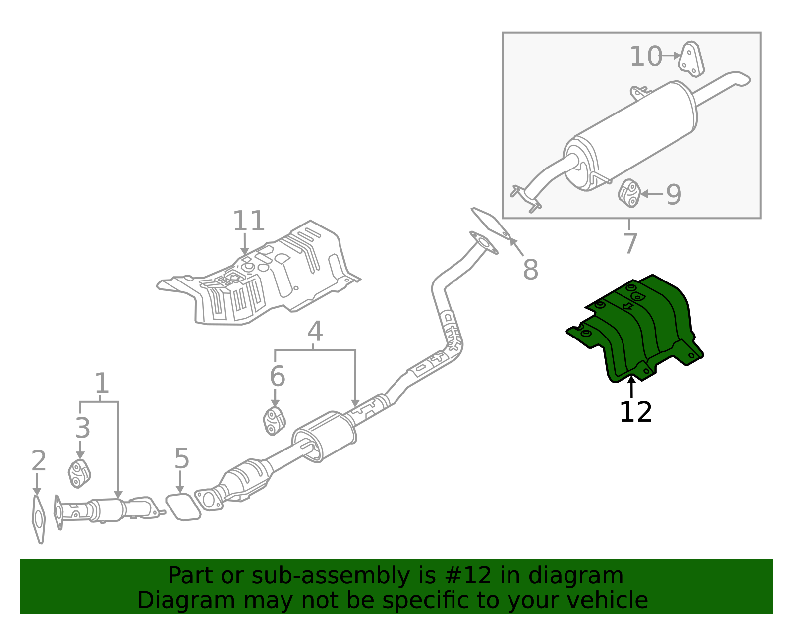28795-1W140 - Heat Shield 2012-2017 Kia Rio | Kia.Parts Store