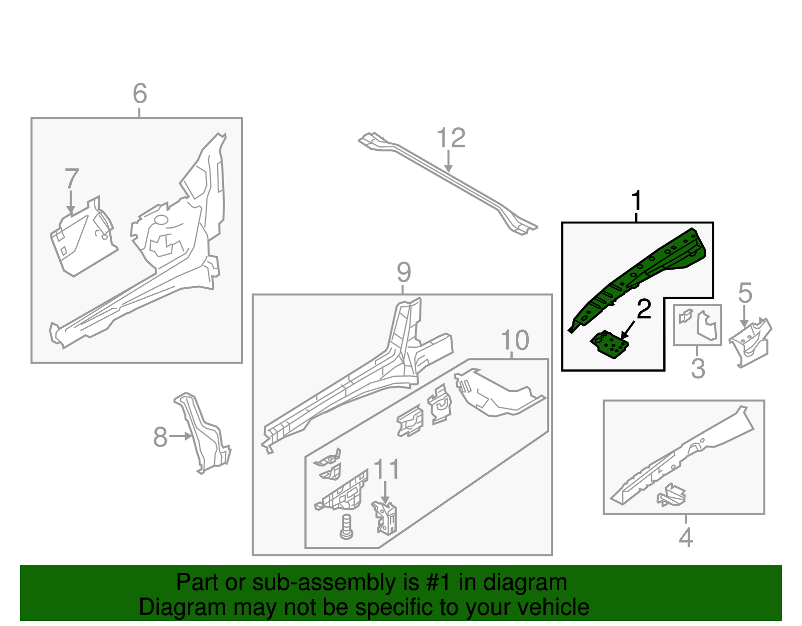 OEM Ford Upper Rail For 2008-2019 Ford - Part No. DG1Z-16154-A | Karl ...
