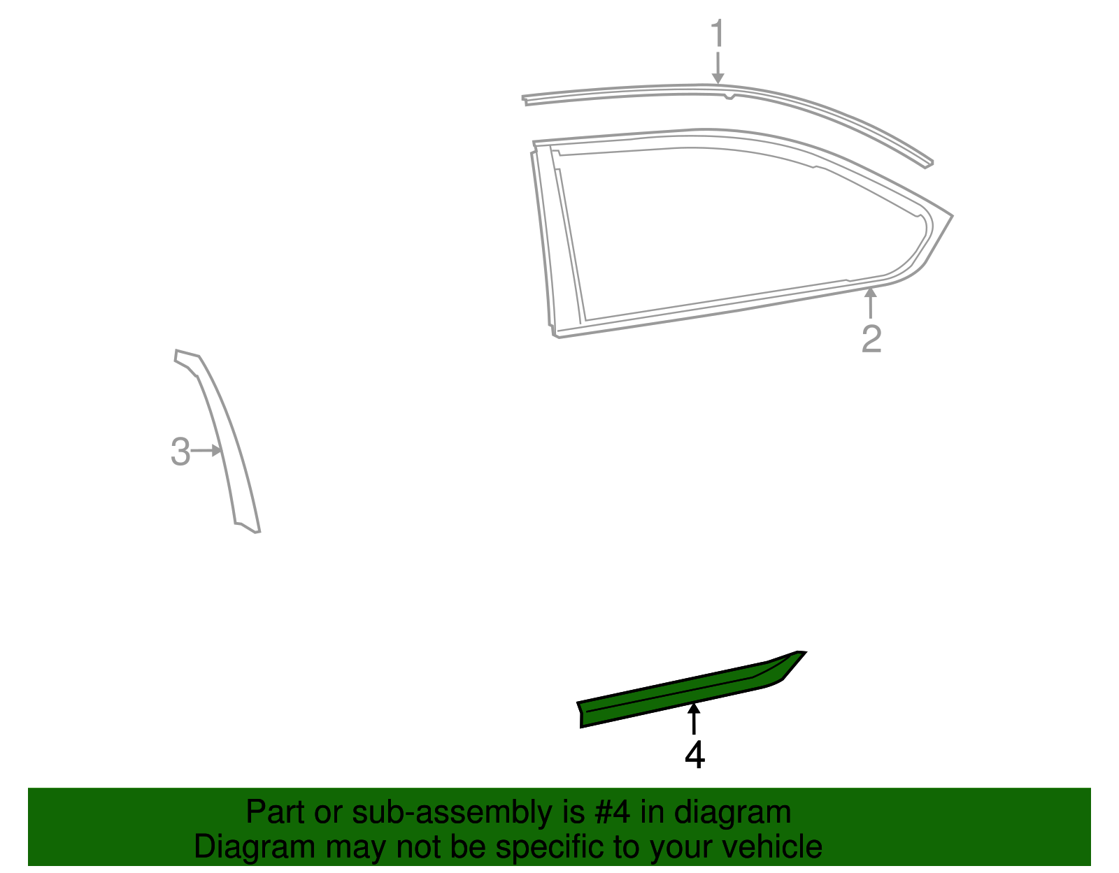 75076-50060-B0 - Body Side Molding - 2007-2012 Lexus LS460 | My L Parts