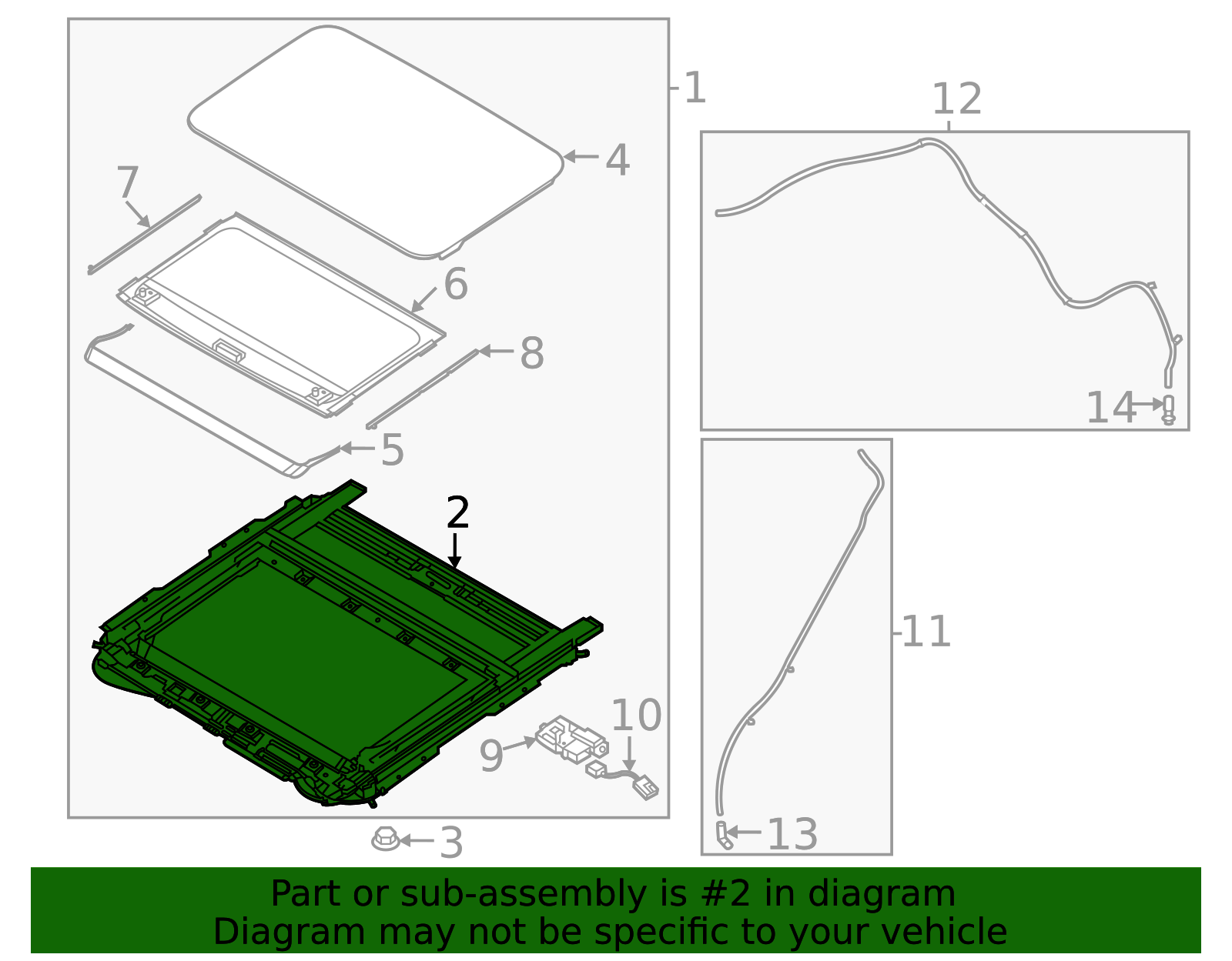 2020-2025 Hyundai Palisade Sunroof Frame 81610-S8000 | OEM Parts Online