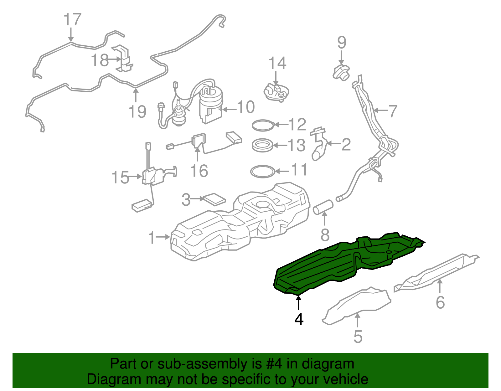 2006-2013 Land Rover Range Rover Sport Tank Strap WFN500021 | OEM Parts ...