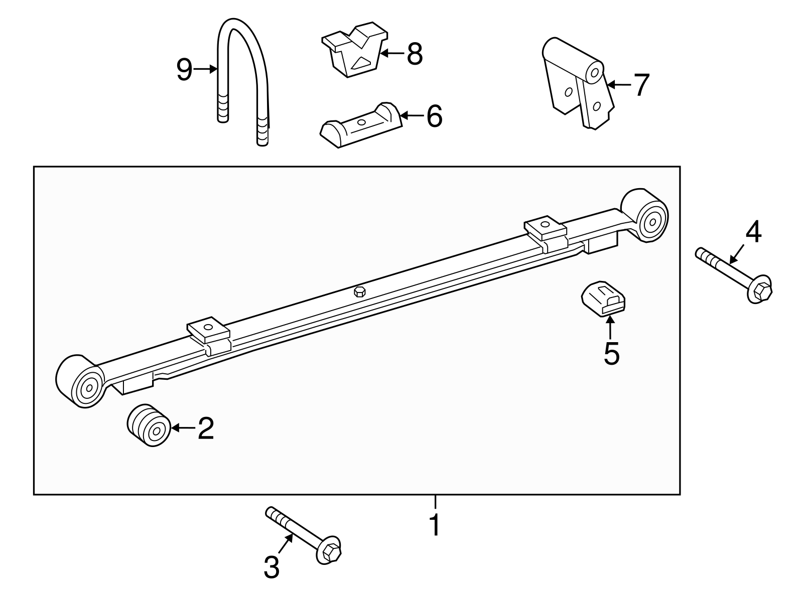 2010-2018 Mercedes-Benz Sprinter 2500 Leaf Spring 906-320-75-06-64 ...