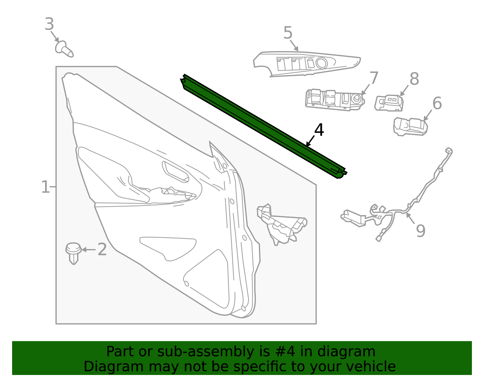 2016-2020 Toyota 2016-2020 Toyota - Belt Weather-Strip 68172-WB002 ...