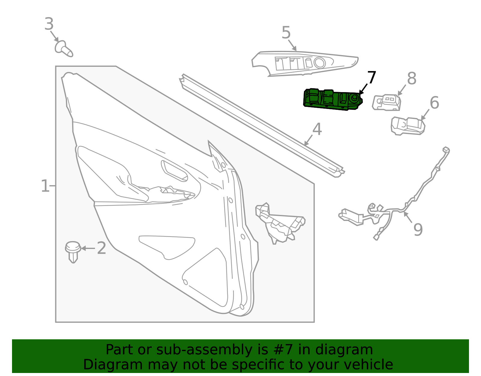 Toyota Door Window Switch - Power Window Control - Part #84820-WB003 ...