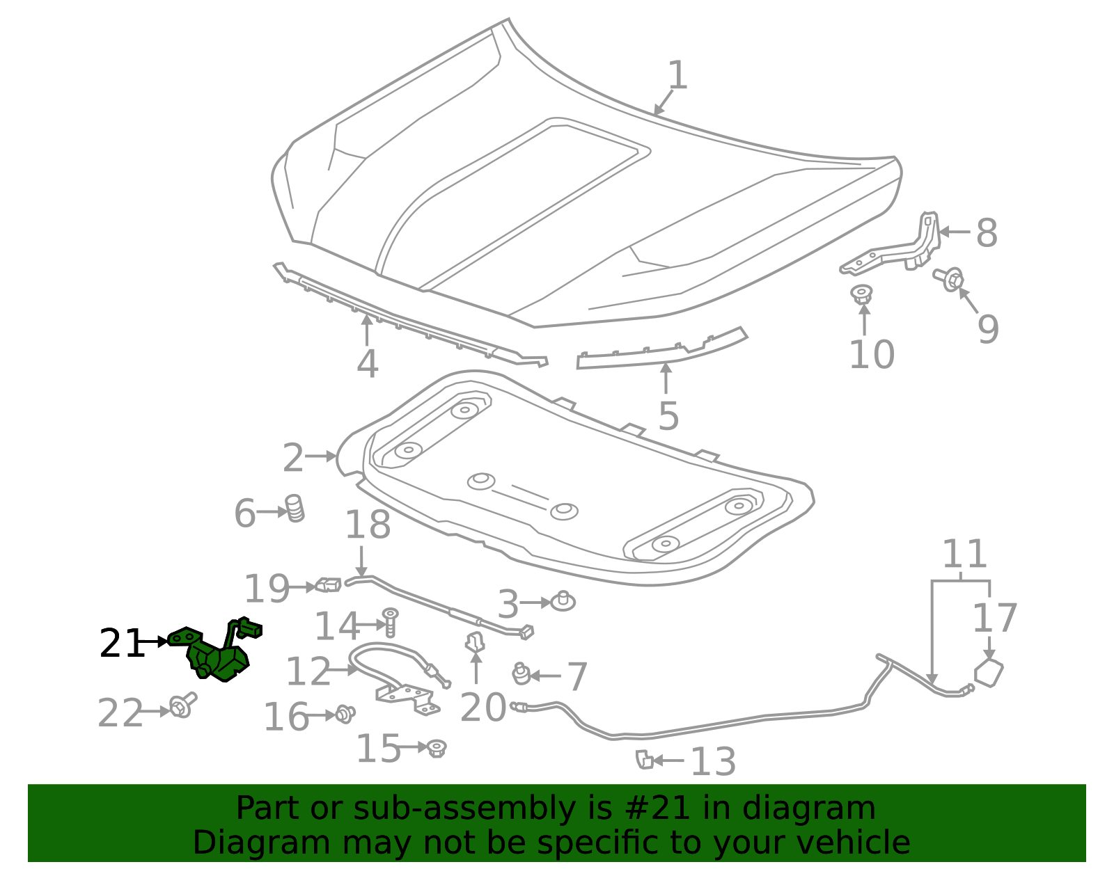 84900122 - High-Quality Hood Primary and Secondary Latch for 2019-2024 ...