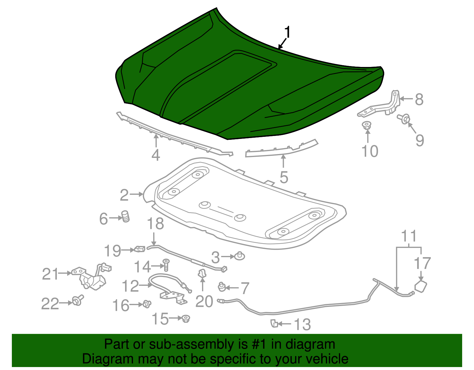 2018-2024 GMC Terrain Hood 84347397 GM | GMPartsDirect.com