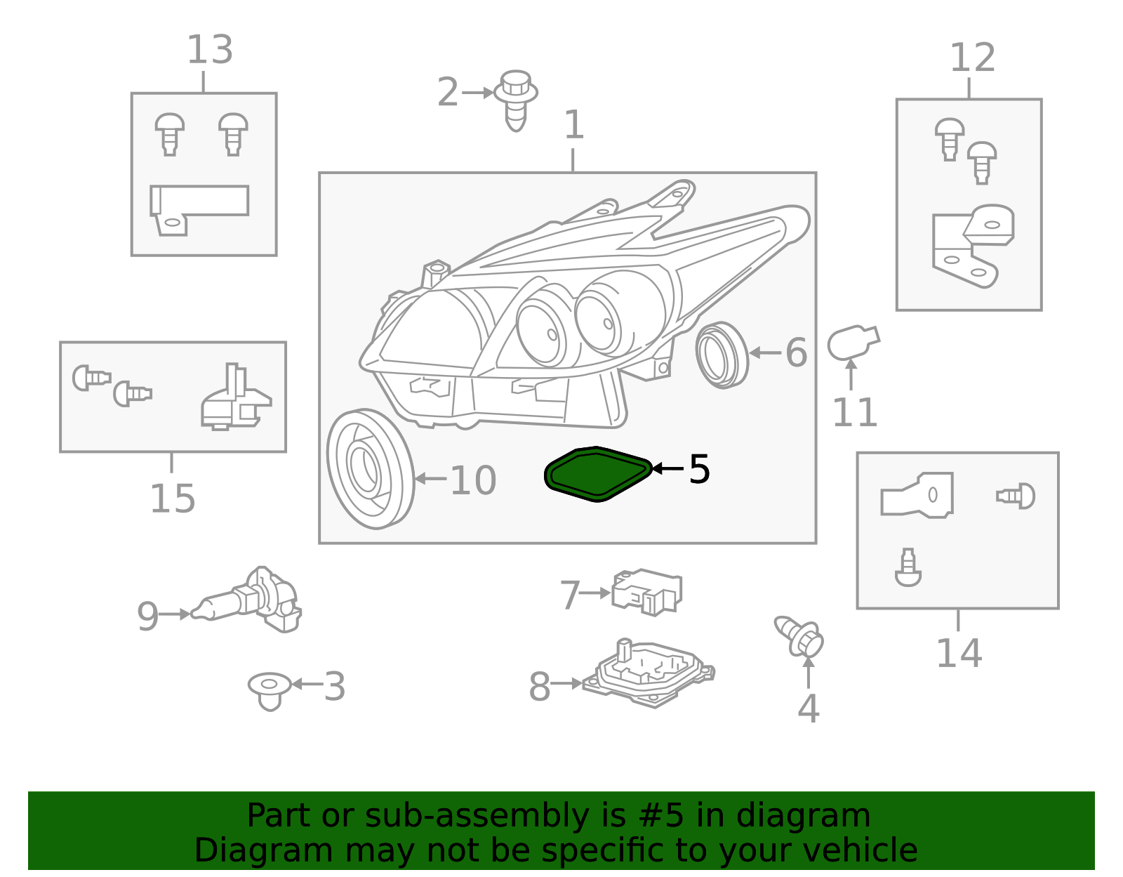 90075-68007 - Headlamp Assembly Gasket - 2006-2015 Toyota | Lithia ...
