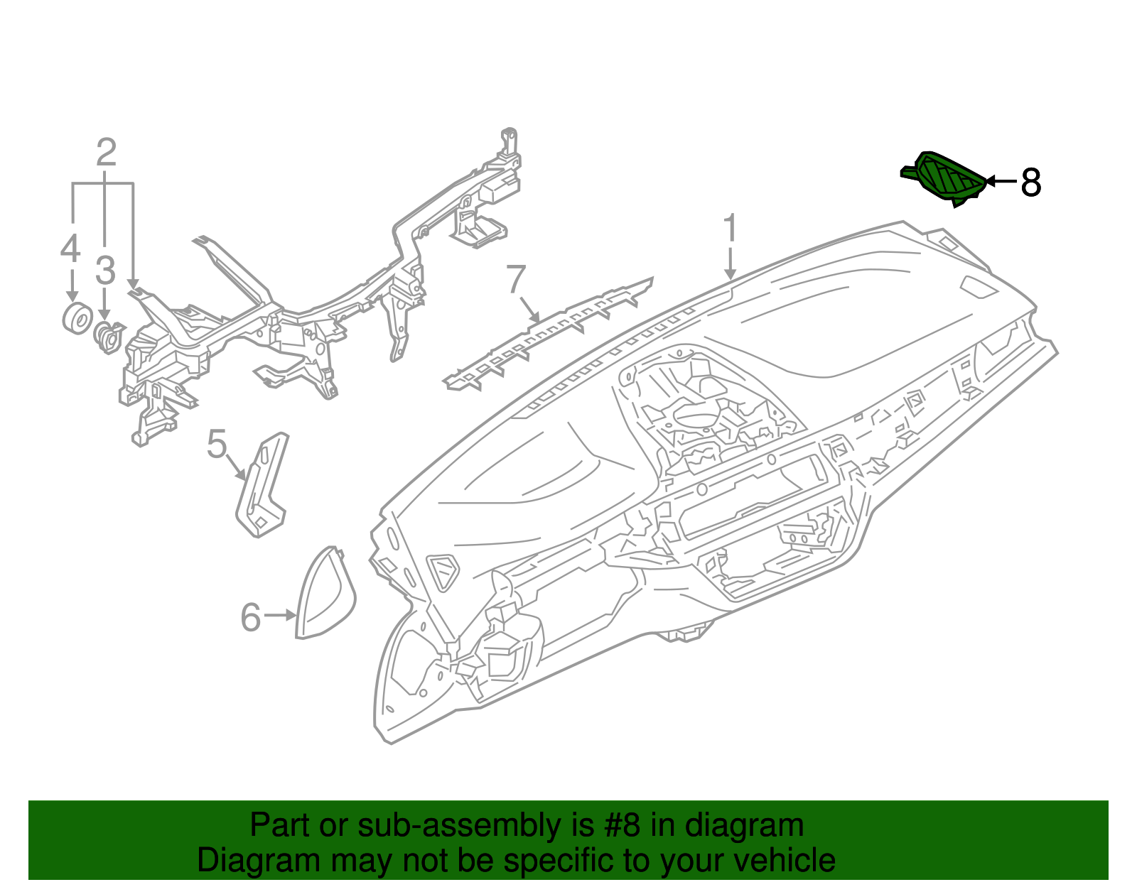 51459378560 - 2017-2023 BMW Defroster Grille (51-45-9-378-560) | BMW of ...