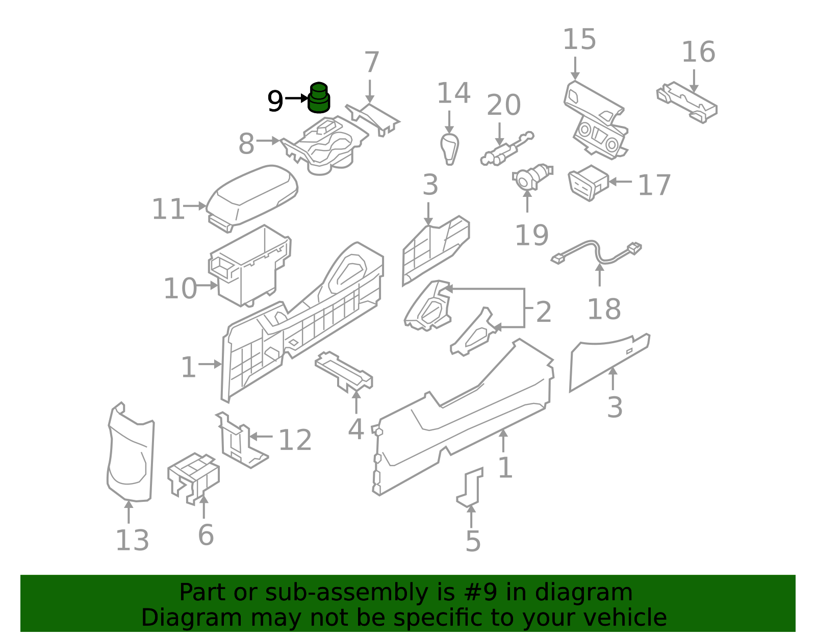 2010-2013 Hyundai Tucson Cup Holder 84699-2S000-TAN | MotorMotor