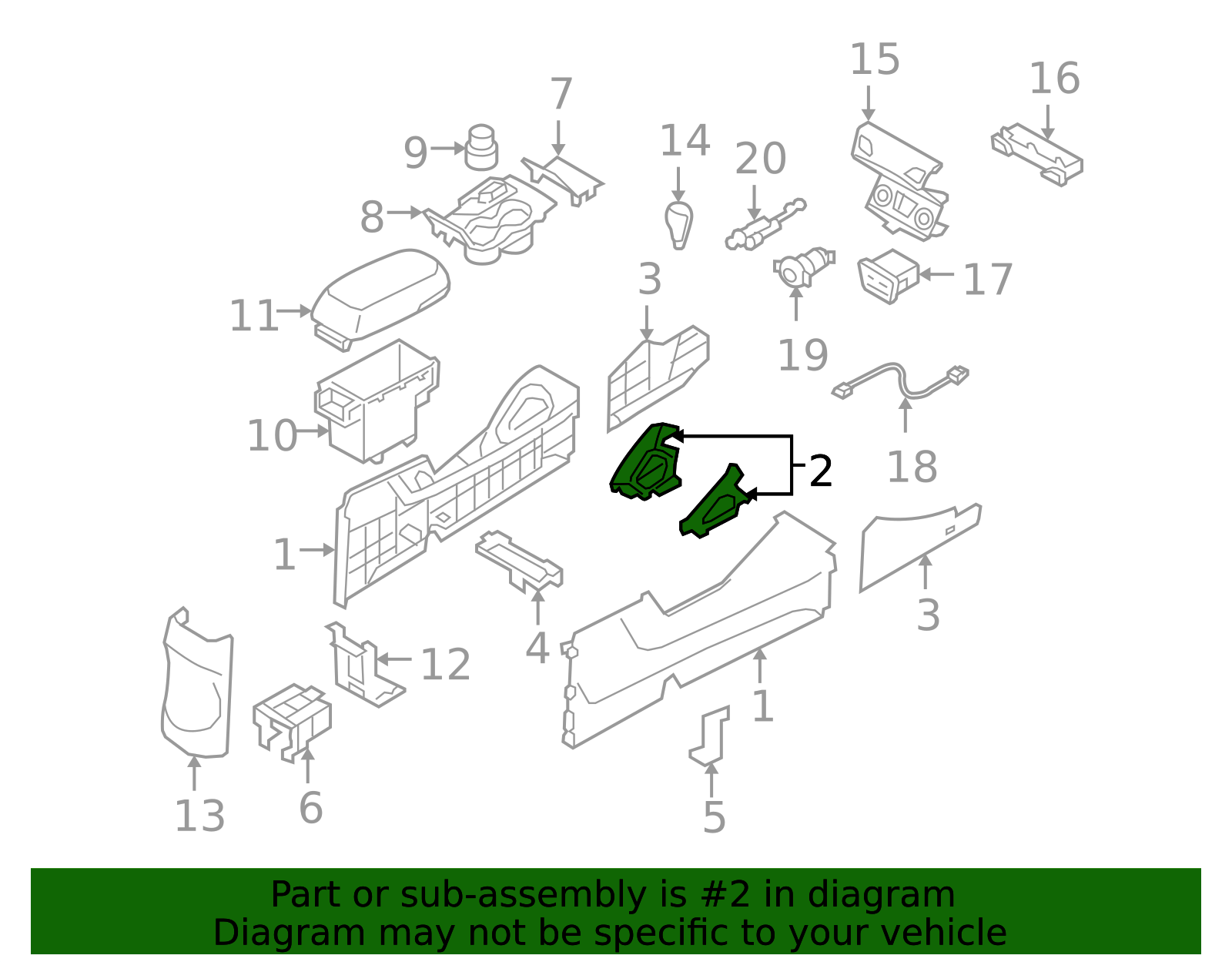 Console Panel 84614-2S300-TAP - Interior Organization Restored ...