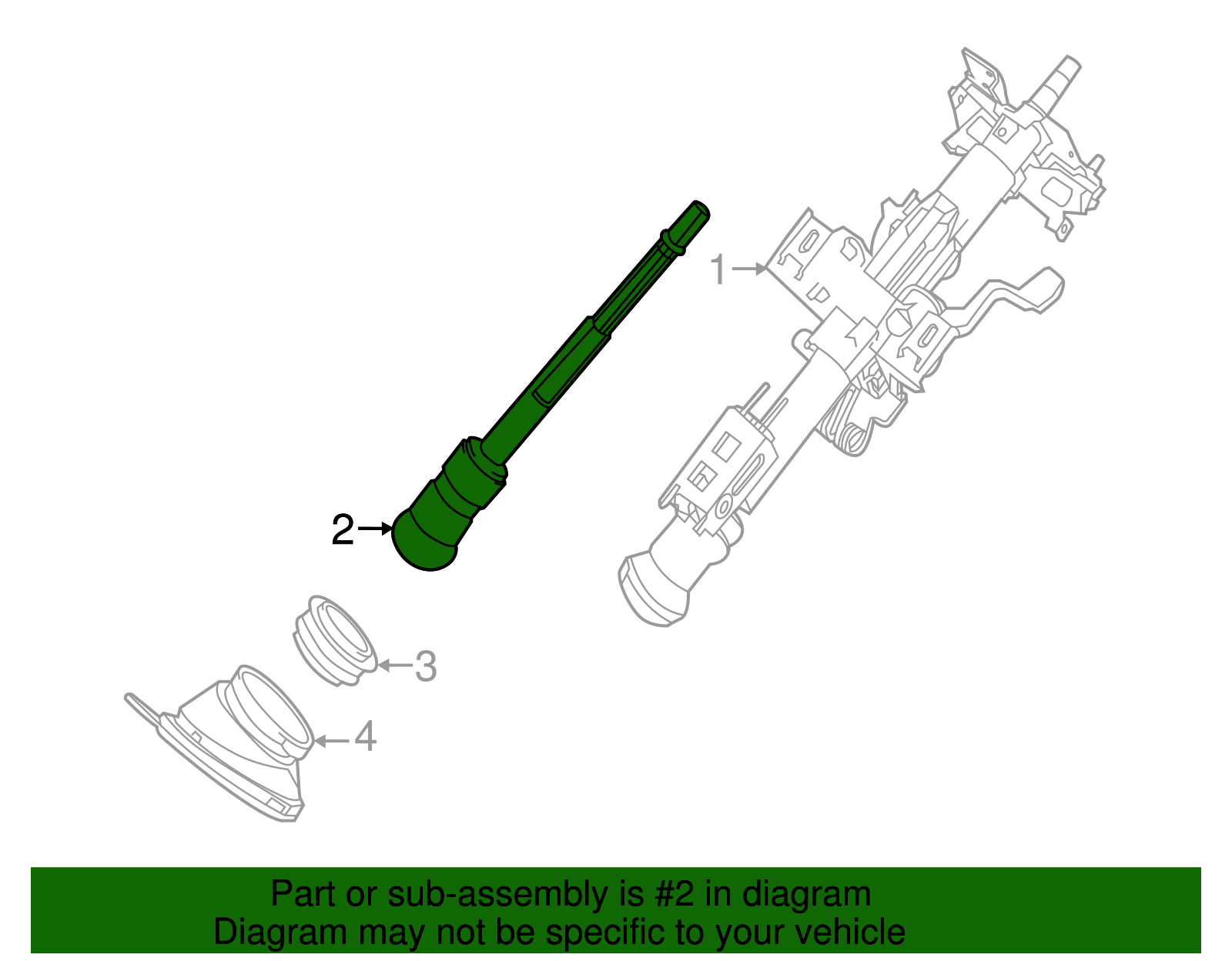 48080-3TA0A - 2013-2023 Nissan - Lower Shaft | Anicra Nissan Parts