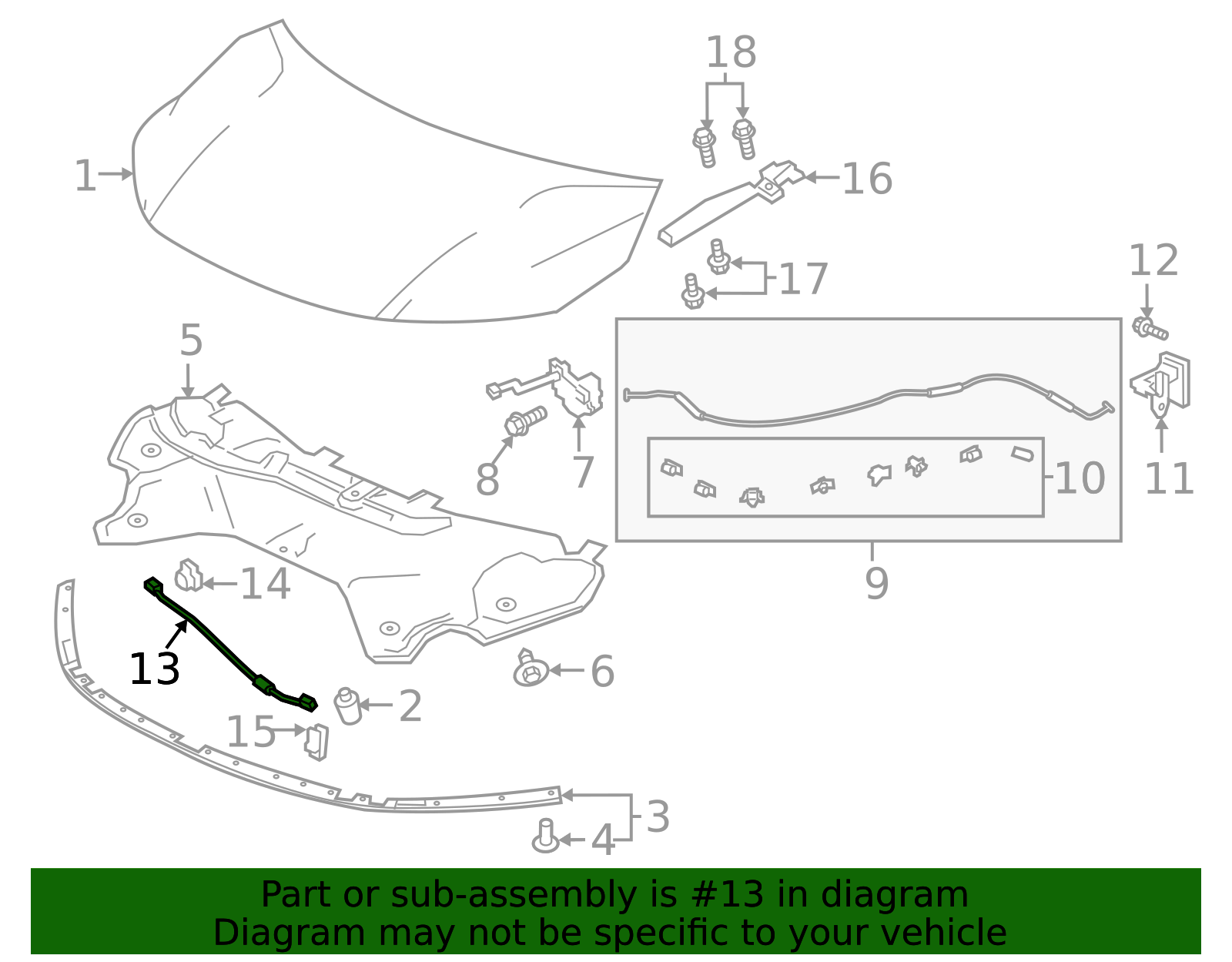 74145-THR-A00 - 2018-2024 Honda Odyssey - Stay Hood Open | Genuine ...
