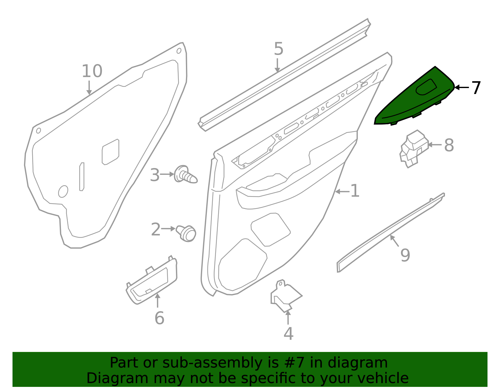 94263AL710 - High-Quality Door Switch Trim Panel for 2017-2019 Subaru ...