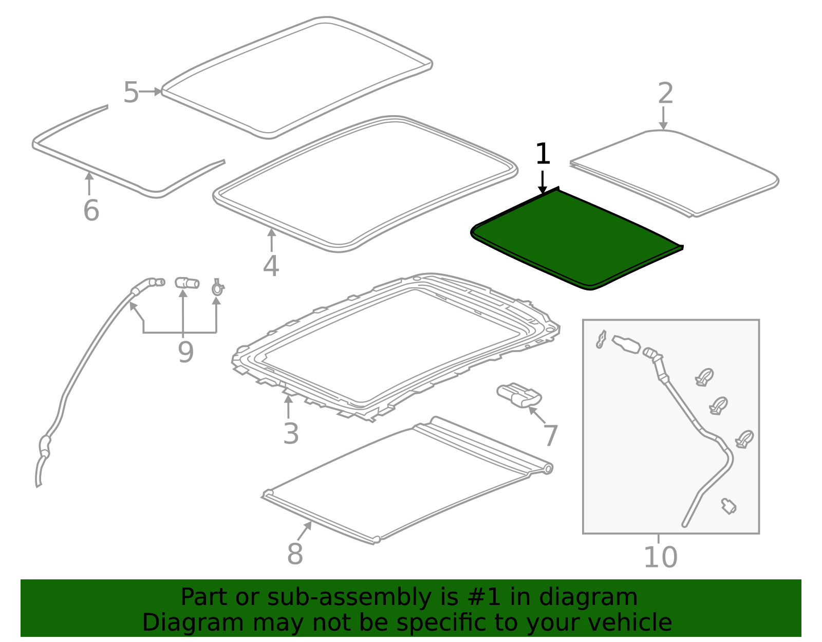 2019-2025 Acura Sunroof Glass 70200-TJB-A02 | Acura Parts World