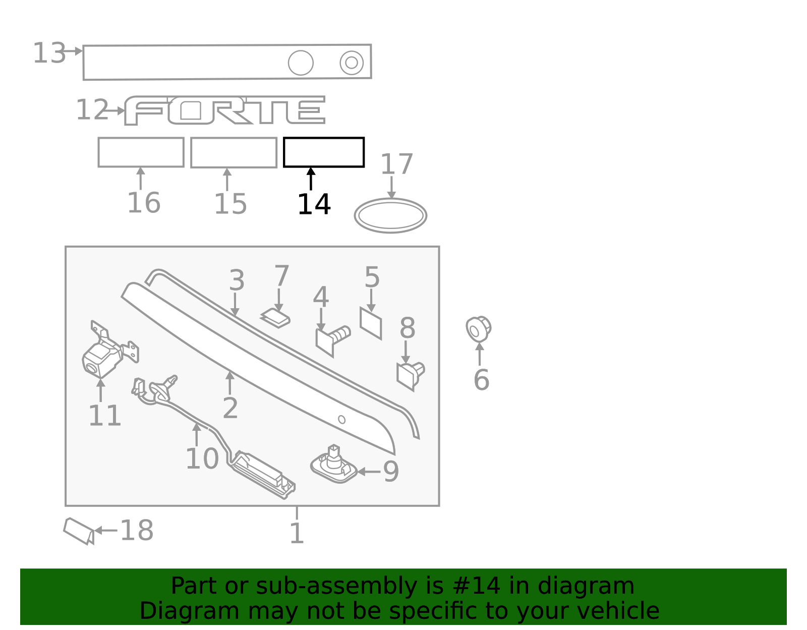 86313-1M000 - Nameplate 2010-2013 Kia Forte | Kia.Parts Store