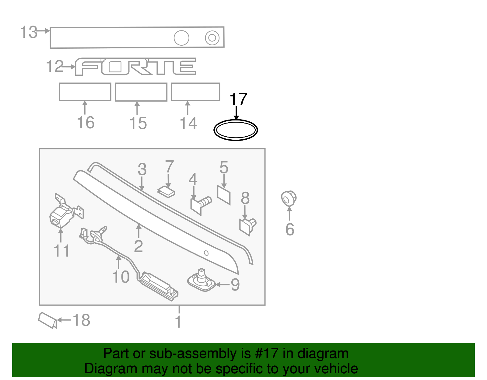 86318-2G000 - Ornament 2005-2013 Kia | Kia.Parts Store