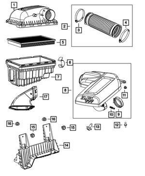 68105185AA - Air Cleaner Seal The Official Mopar eStore